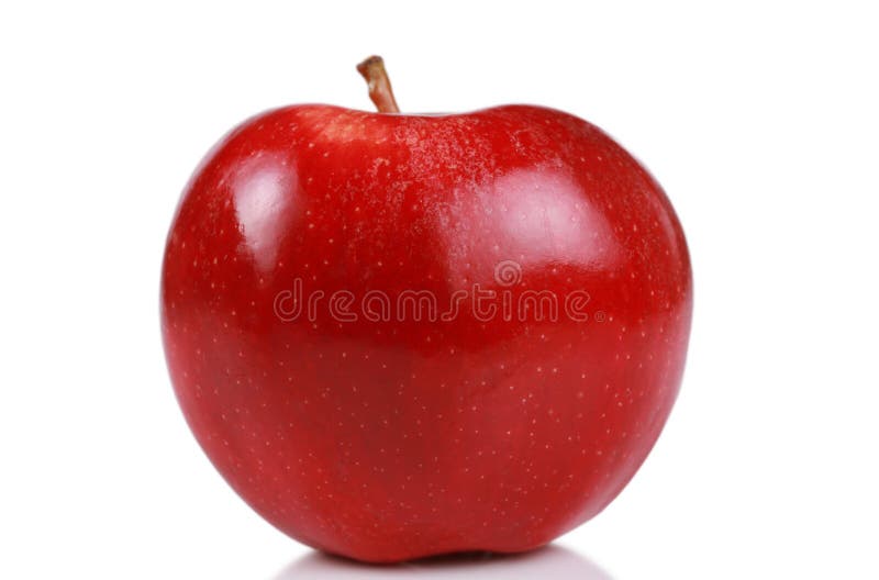 One red apple stock photo. Image of shiny, nutritious - 8103018