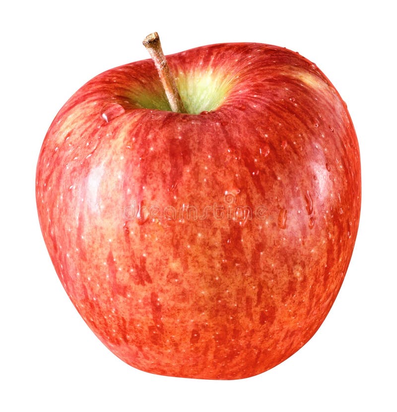 Red Apple Isolated with Clipping Path Stock Photo - Image of nutritious ...
