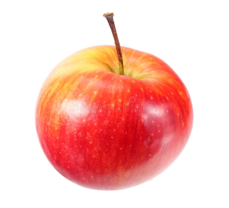 One Red Apple Isolated on White Background Stock Image - Image of ...