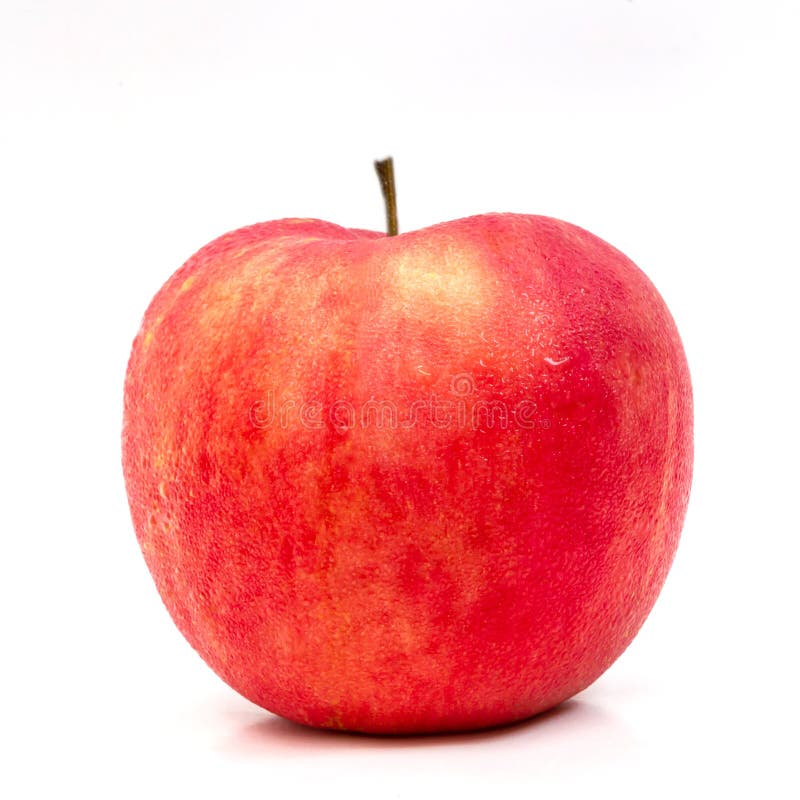 One Red Apple Isolated on White Background. Stock Photo - Image of ...