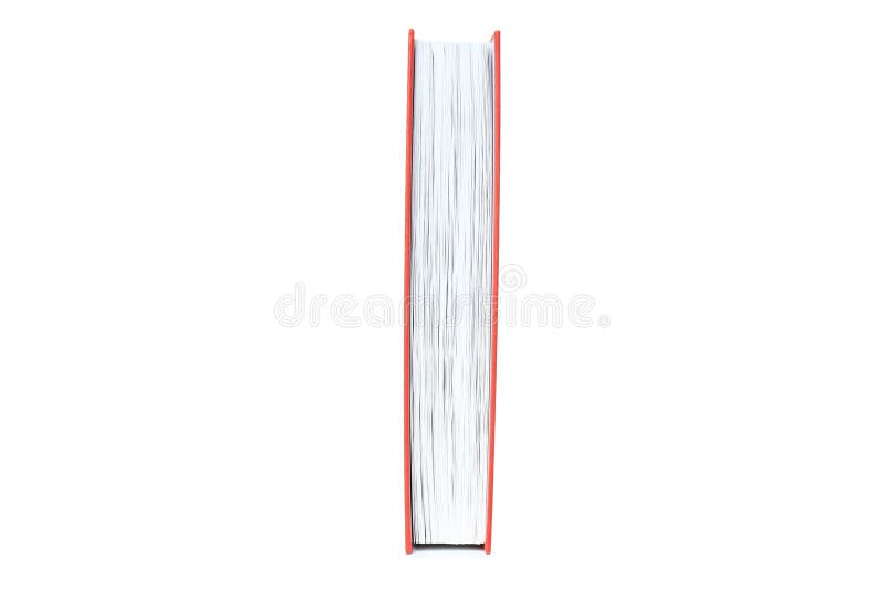 One Red Book Isolated on White Background Stock Image - Image of ...