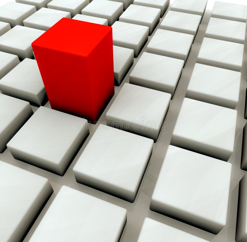 One red box stock illustration. Illustration of digitally - 47384820