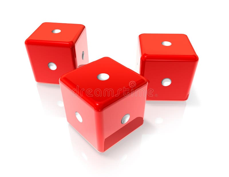 One red dice stock illustration. Illustration of jackpot - 18458269