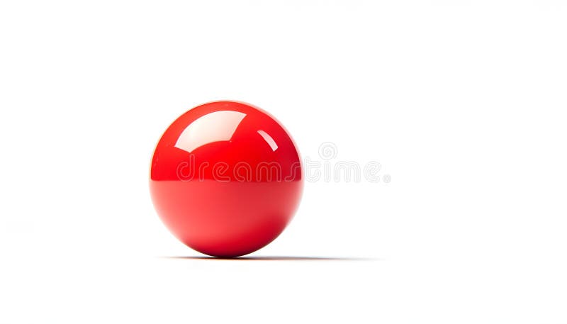 One Red Dropped Ball Isolated on White Stock Photo - Image of isolated ...