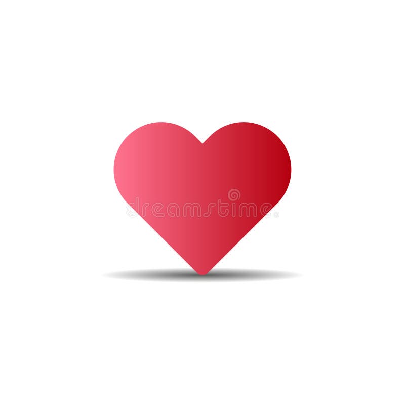 One Red Heart Icon. Vector Illustration Stock Vector - Illustration of ...
