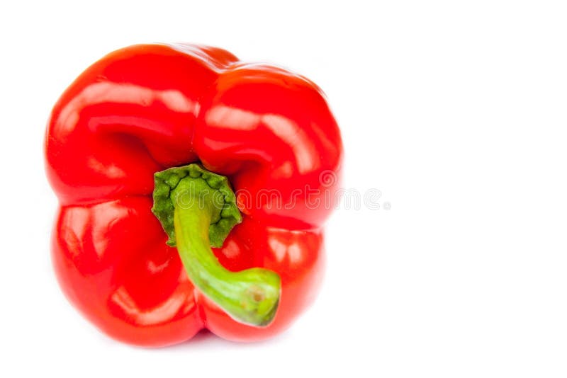One red pepper, isolated stock image. Image of fresh - 50435781