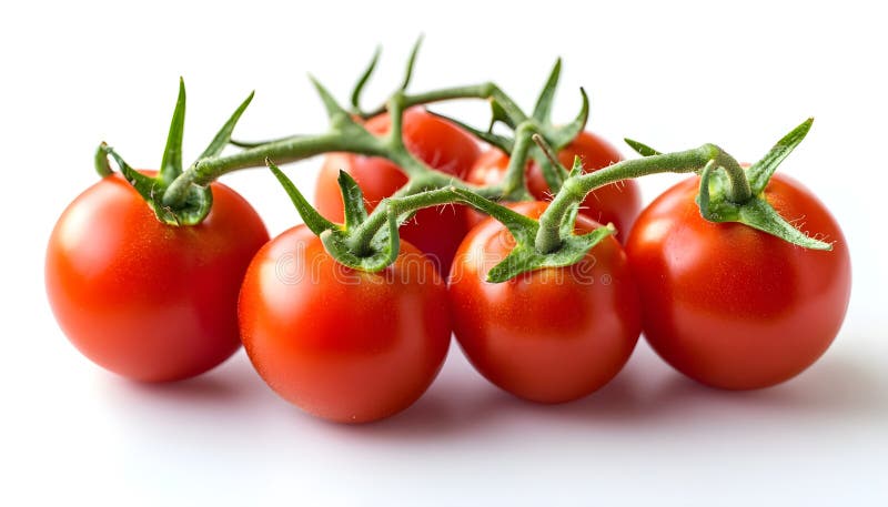 One Red Ripe Tomato Isolated on White Stock Image - Image of vegetable ...
