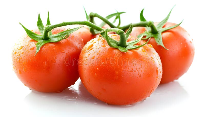 One Red Ripe Tomato Isolated on White Stock Photo - Image of vibrant ...