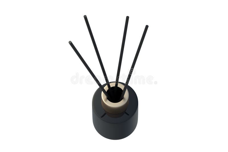 One Reed Diffuser with Aroma Sticks Isolated on White Background Stock ...