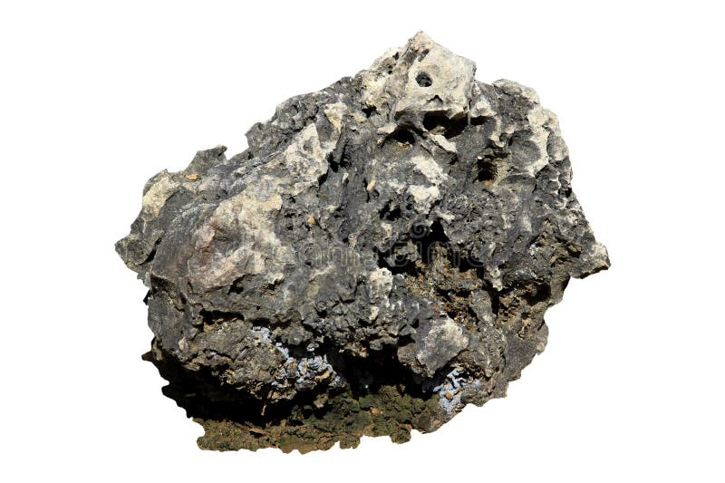 One Rock Isolated on White Background.Selection Focus and with Clipping ...