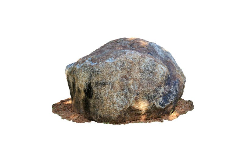 One Rock Isolated on White Background.Selection Focus and with Clipping ...