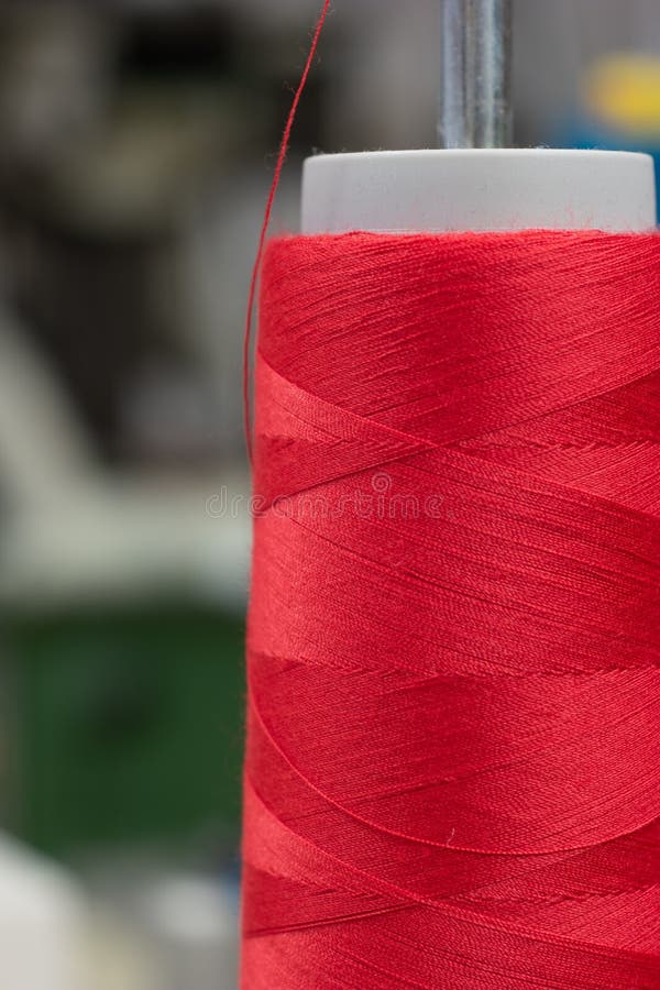 One Roll of Sewing Thread Spool Macro Close Up Shot Stock Photo - Image ...