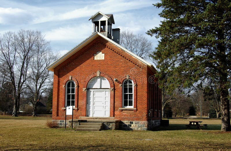 One Room Schoolhouse stock photo. Image of grey, brick - 62654042