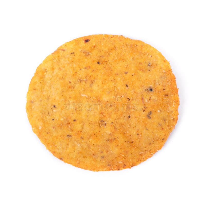 Round Nacho Chips. Yellow Tortilla Chips Stock Photo - Image of plate ...