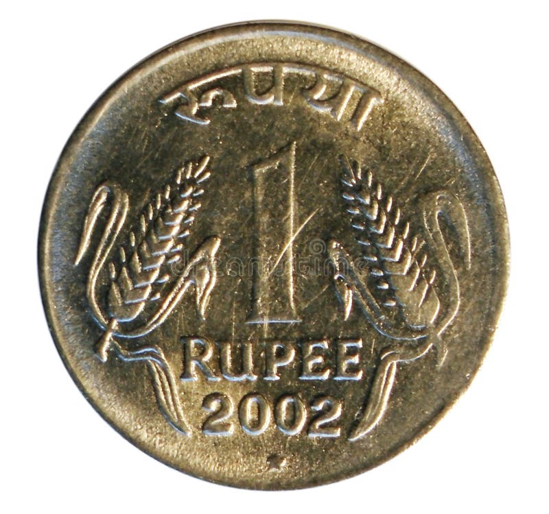 One rupee coin stock image. Image of profile, business - 30801135