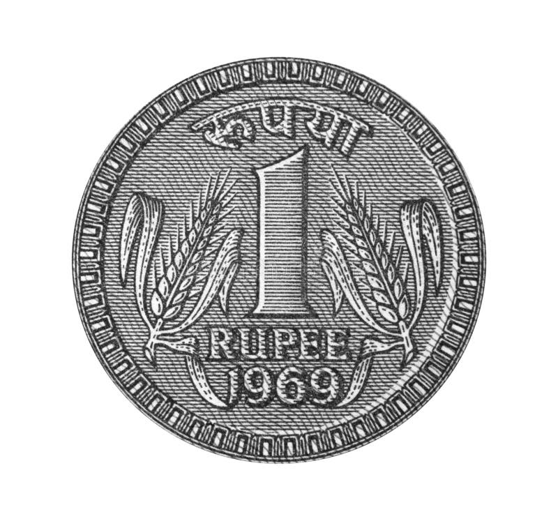 One rupee from note 1969 stock photo. Image of relief - 30801134
