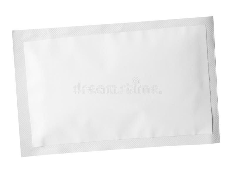 One Sachet Isolated on White. Single Use Package Stock Image - Image of ...