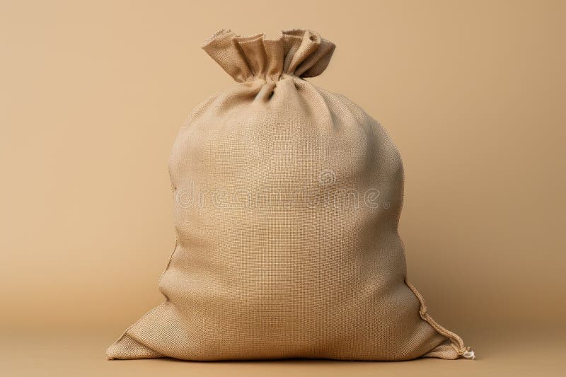 One Sack on Solid Light Colour Background AI Generated Stock ...