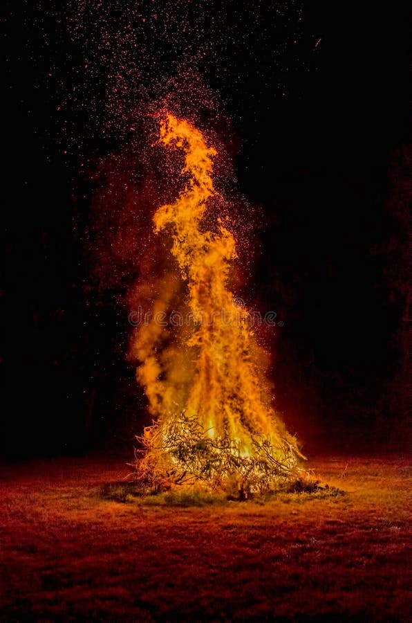 One of a Series of Very Vivid Bonfire Flames Stock Illustration ...