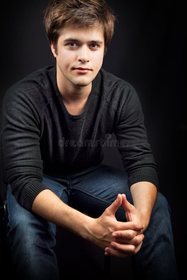 Face of One Handsome Young Man Stock Image - Image of looking, gorgeous ...