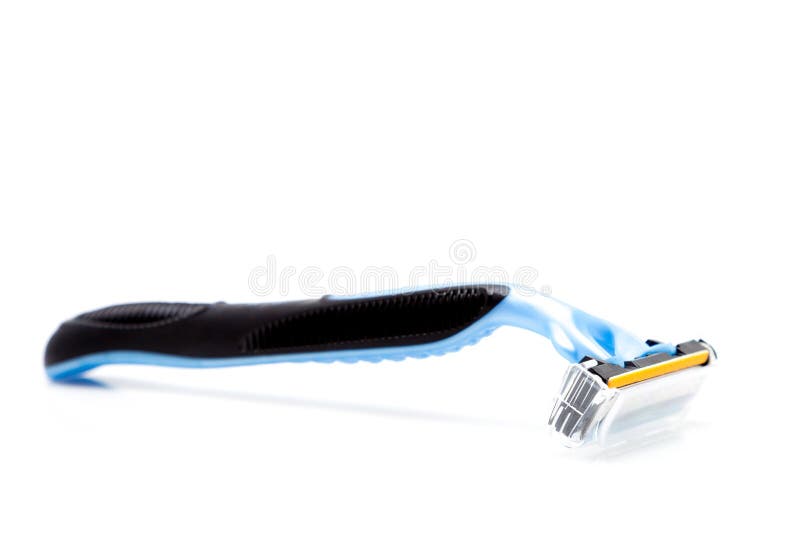 One Shaving Razor Profile View Isolated White Background Stock Photos ...