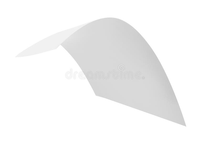 One Sheet of Paper Isolated on White Stock Image - Image of note, mock ...