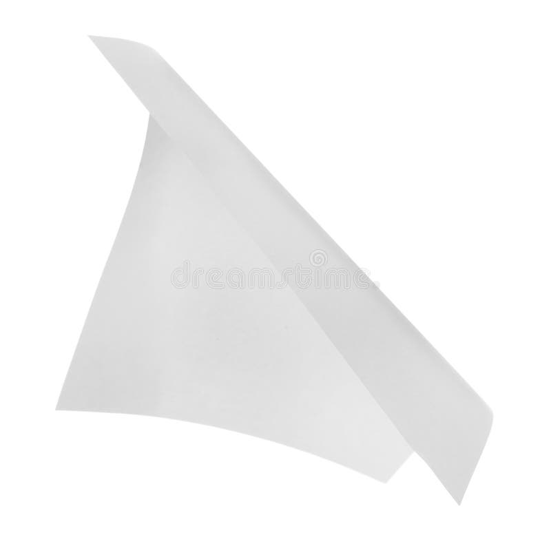 One Sheet of Paper Isolated on White Stock Image - Image of single ...
