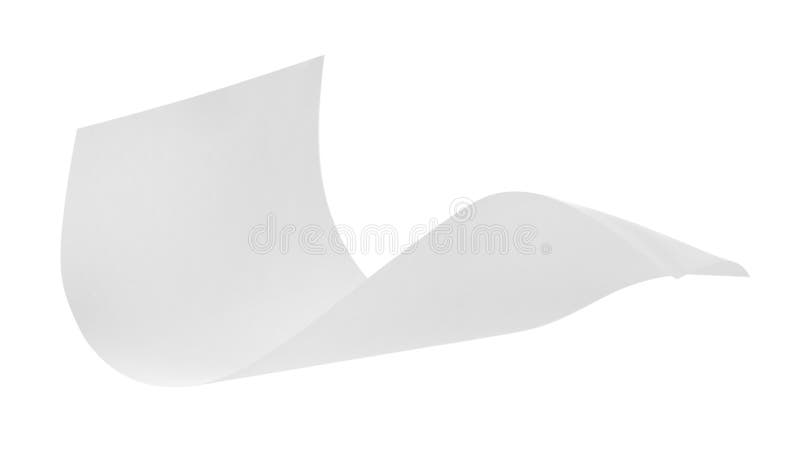 One Sheet of Paper Isolated on White Stock Photo - Image of paperwork ...