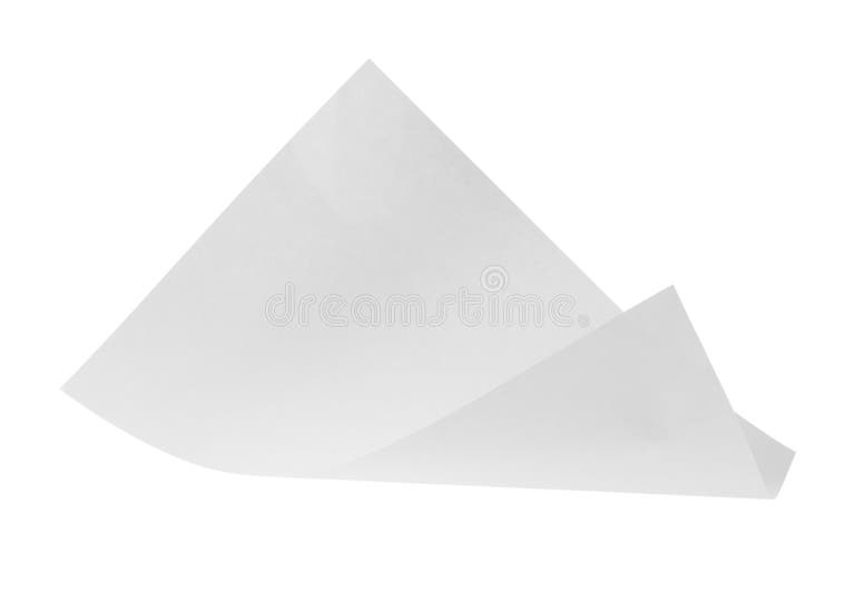 One Sheet of Paper Isolated on White Stock Photo - Image of page ...