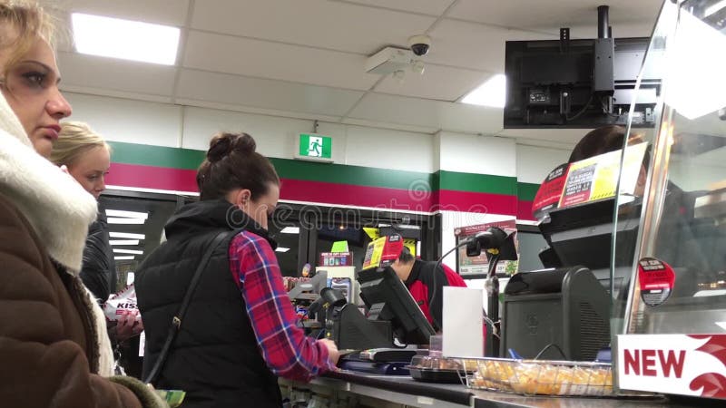 One Side of Check Out Counter Stock Video - Video of service, enjoyment ...