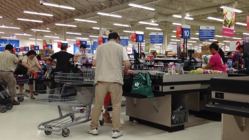 One Side of Check Out Counter Stock Video - Video of service, enjoyment ...