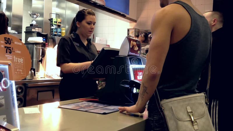 One Side of Check Out Counter Stock Video - Video of service, enjoyment ...