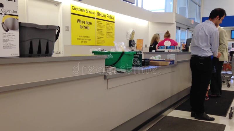 One Side of Customer Line Up for Paying Stuff at Service Counter Inside ...