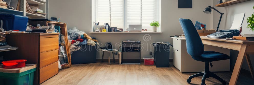 Cluttered Versus Organized Interiors Showcase Contrast in Workspace ...