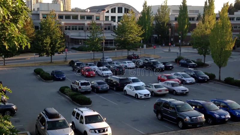 One side of parking lot stock footage. Video of meter - 57003510