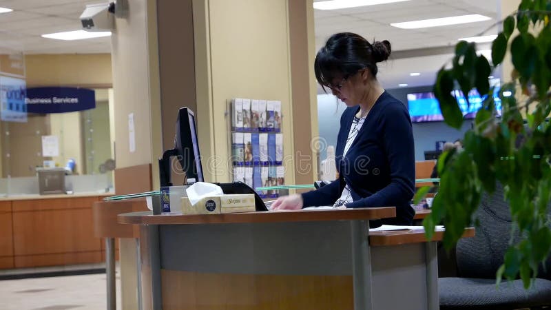 One Side of Customer Line Up for Paying Stuff at Service Counter Inside ...