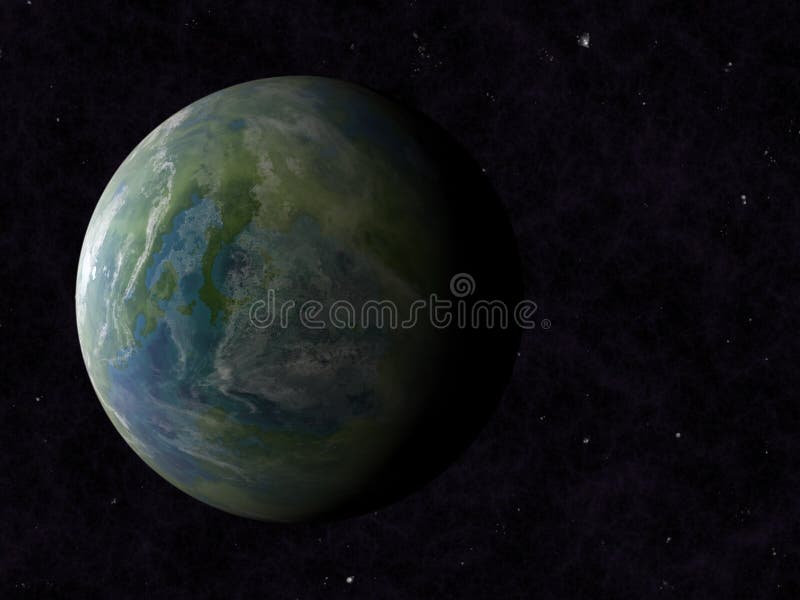 One Side Shadow of Earth Planet. Cosmos Sky Backgrounds Stock ...