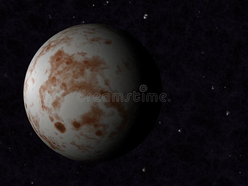 One Side Shadow of Planet. Cosmos Sky Backgrounds Stock Illustration ...