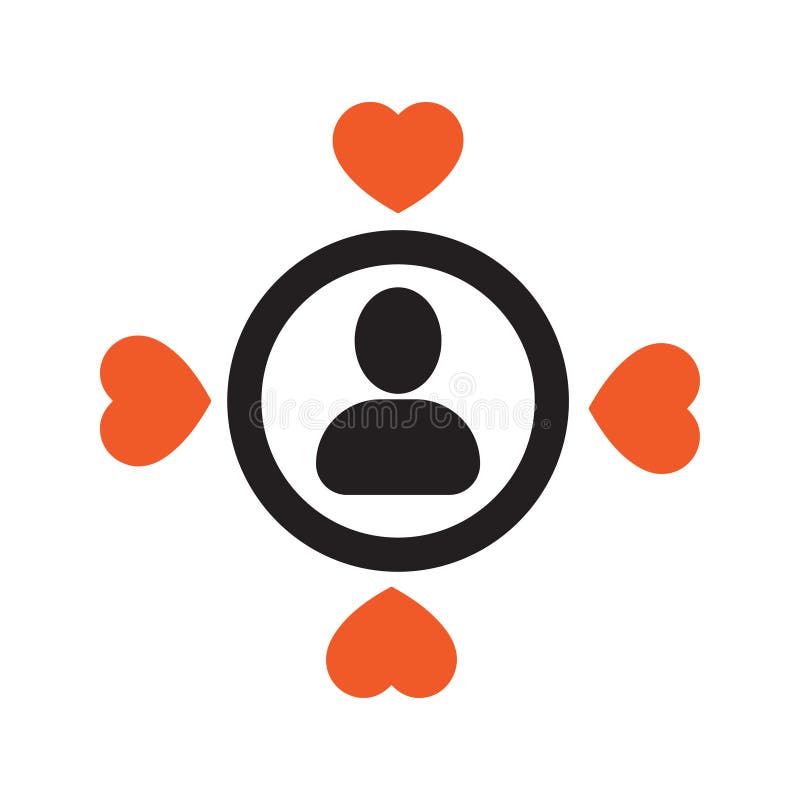 One sided love icon stock vector. Illustration of sketch - 264879377