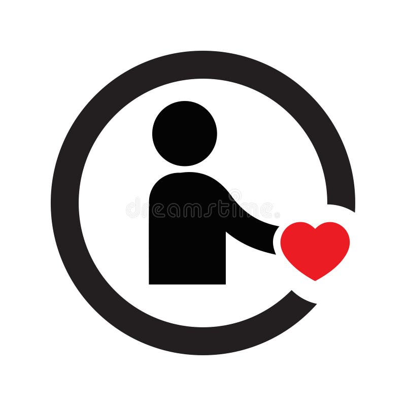 One sided love icon stock vector. Illustration of heart - 264879436