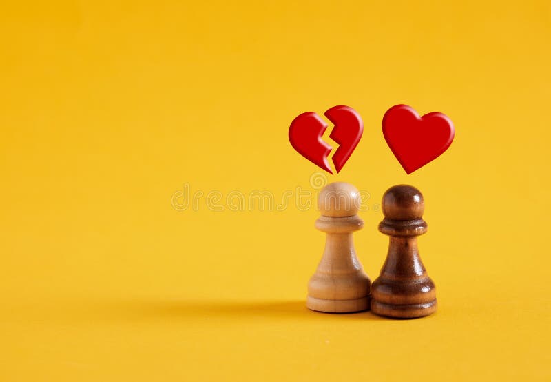 One Sided Love or Relationship. Broken Heart in a Love Affair Stock ...