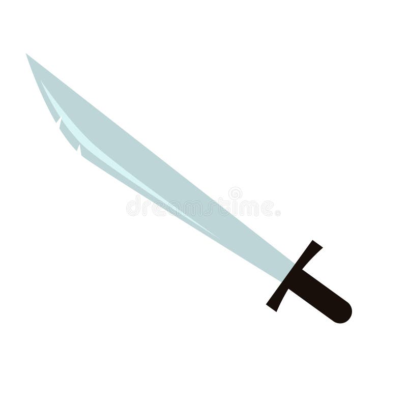 One Sided Sharp Sword. Weapons for Ancient and Medieval Wars Stock ...