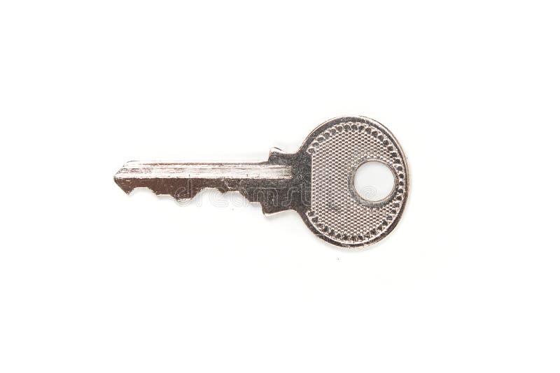 One silver key stock photo. Image of tool, depth, home - 81348846