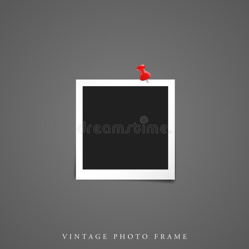 One Single Unique Blank Vintage Photo Frame Mock-up Stock Vector ...