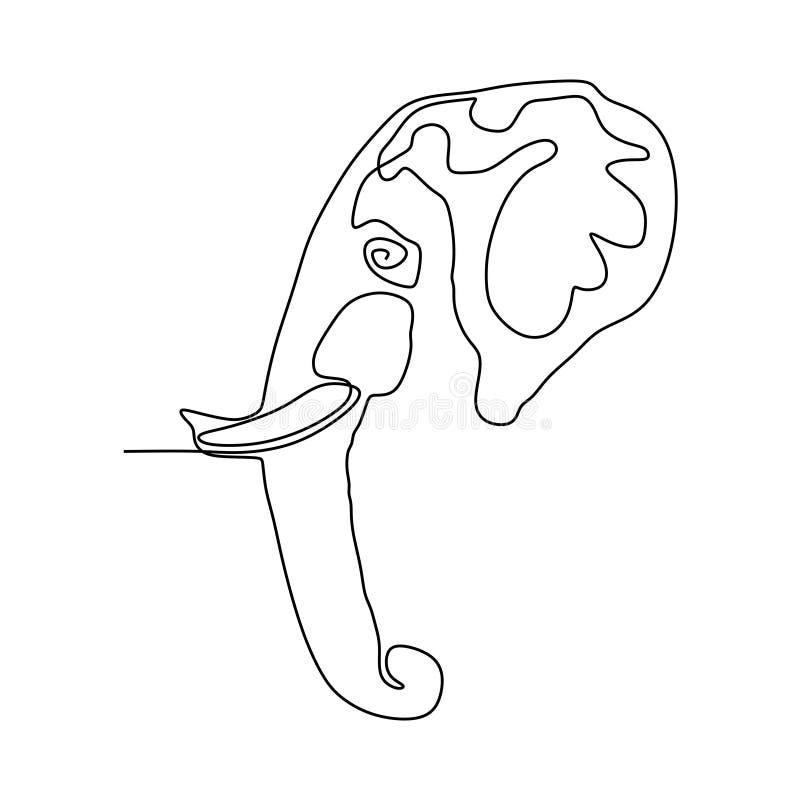 One Line Elephant Drawing Stock Illustrations – 505 One Line Elephant ...