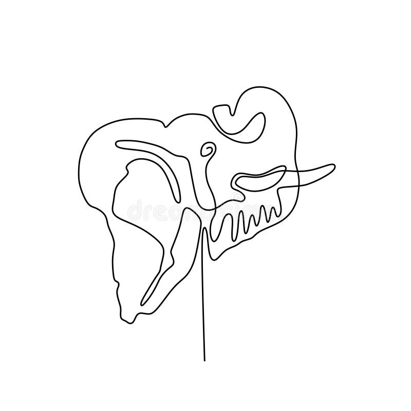 One Line Elephant Drawing Stock Illustrations – 536 One Line Elephant ...