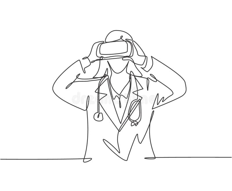 Happy Doctor Line Drawing Stock Illustrations – 685 Happy Doctor Line ...