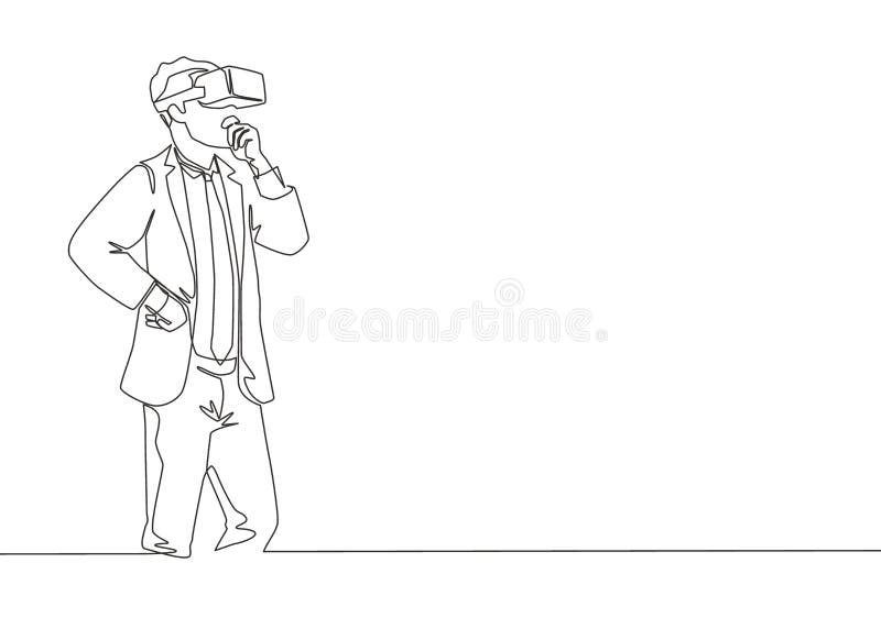 Tech Worker Continuous Line Drawing Stock Illustrations – 16 Tech ...