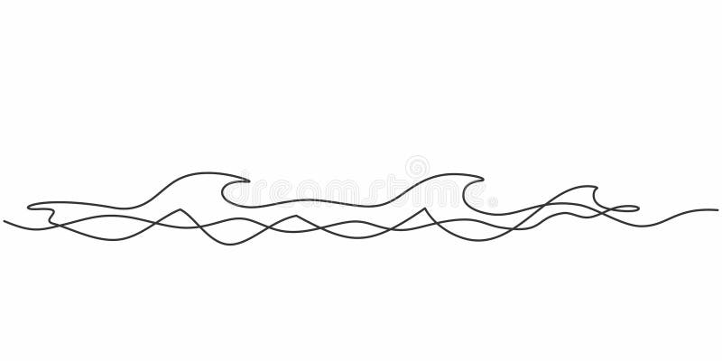 Ocean Wave Line Drawing Simple Stock Illustrations – 3,883 Ocean Wave ...
