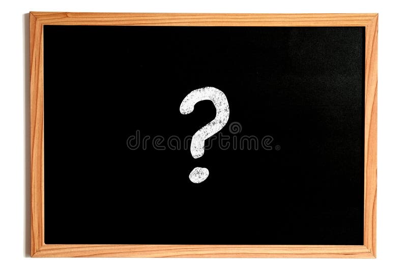 One Single Question Mark on Chalkboard Stock Photo - Image of ...